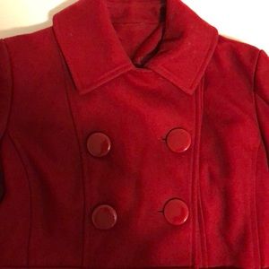 Jackets & Coats | Red Pea Coat | Poshmark